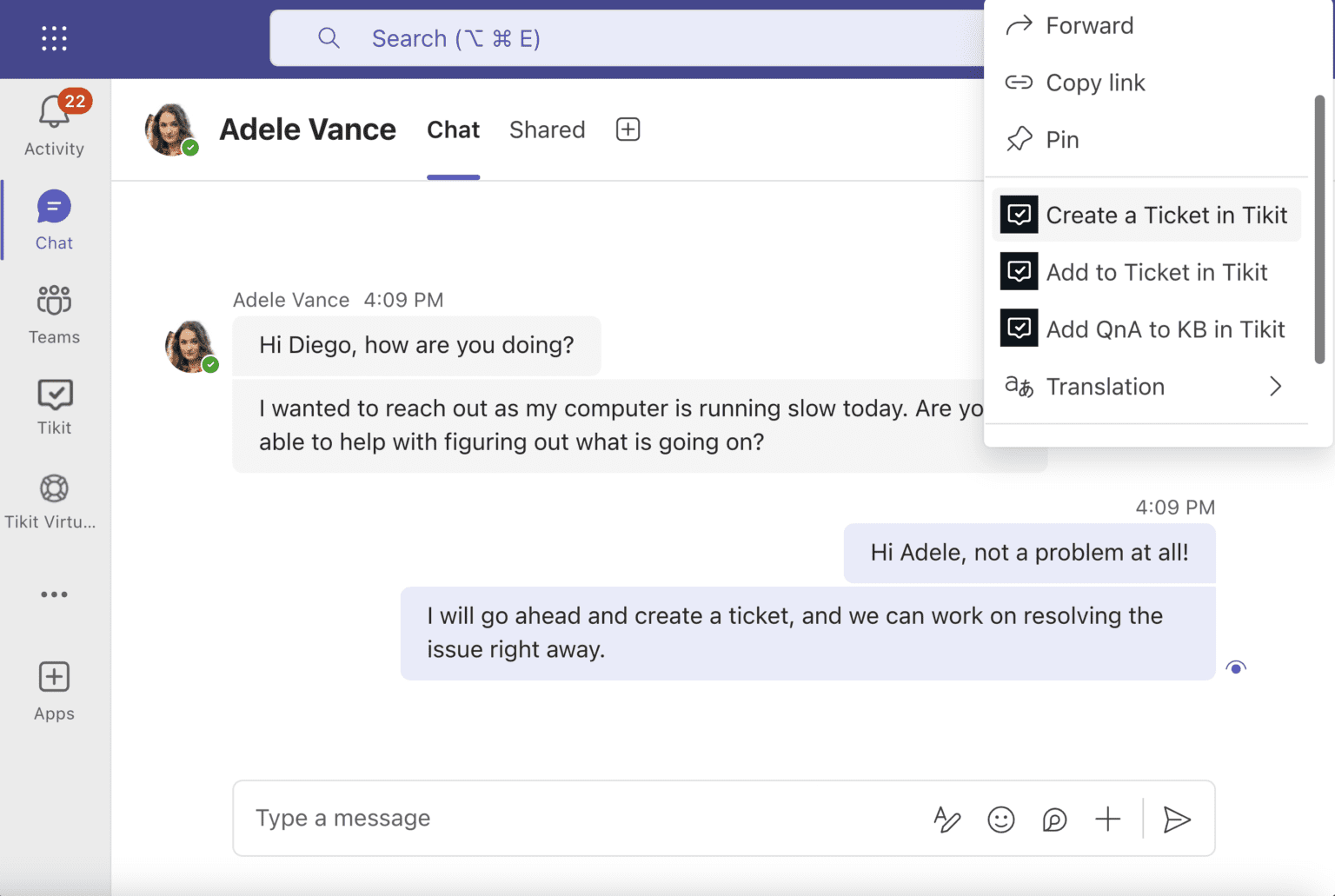 Tikit | Microsoft Teams Ticketing System, Help Desk Software