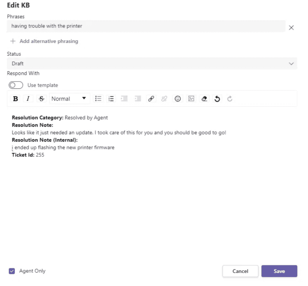 Introducing Resolution Note - Cireson