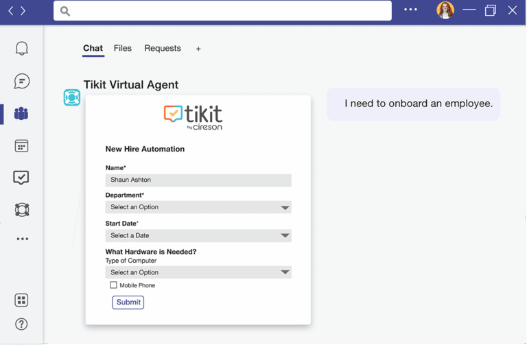 Tikit | Microsoft Teams Ticketing System, Help Desk Software
