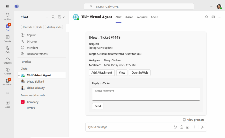 Tikit | Microsoft Teams Ticketing System, Help Desk Software