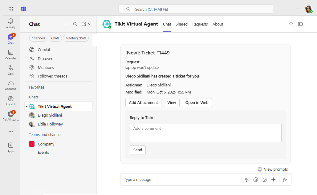 Tikit | Microsoft Teams Ticketing System | Help Desk Software